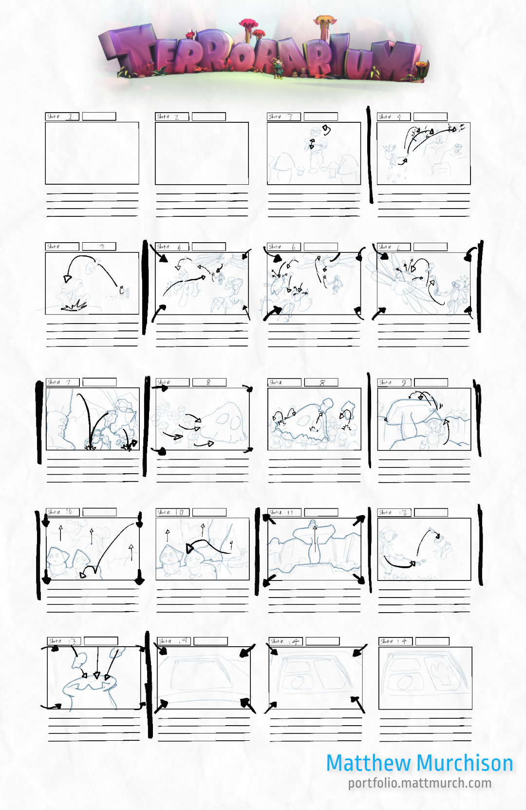 Terrorarium: Cinematic Storyboarding – Matt Murch: 3D Art